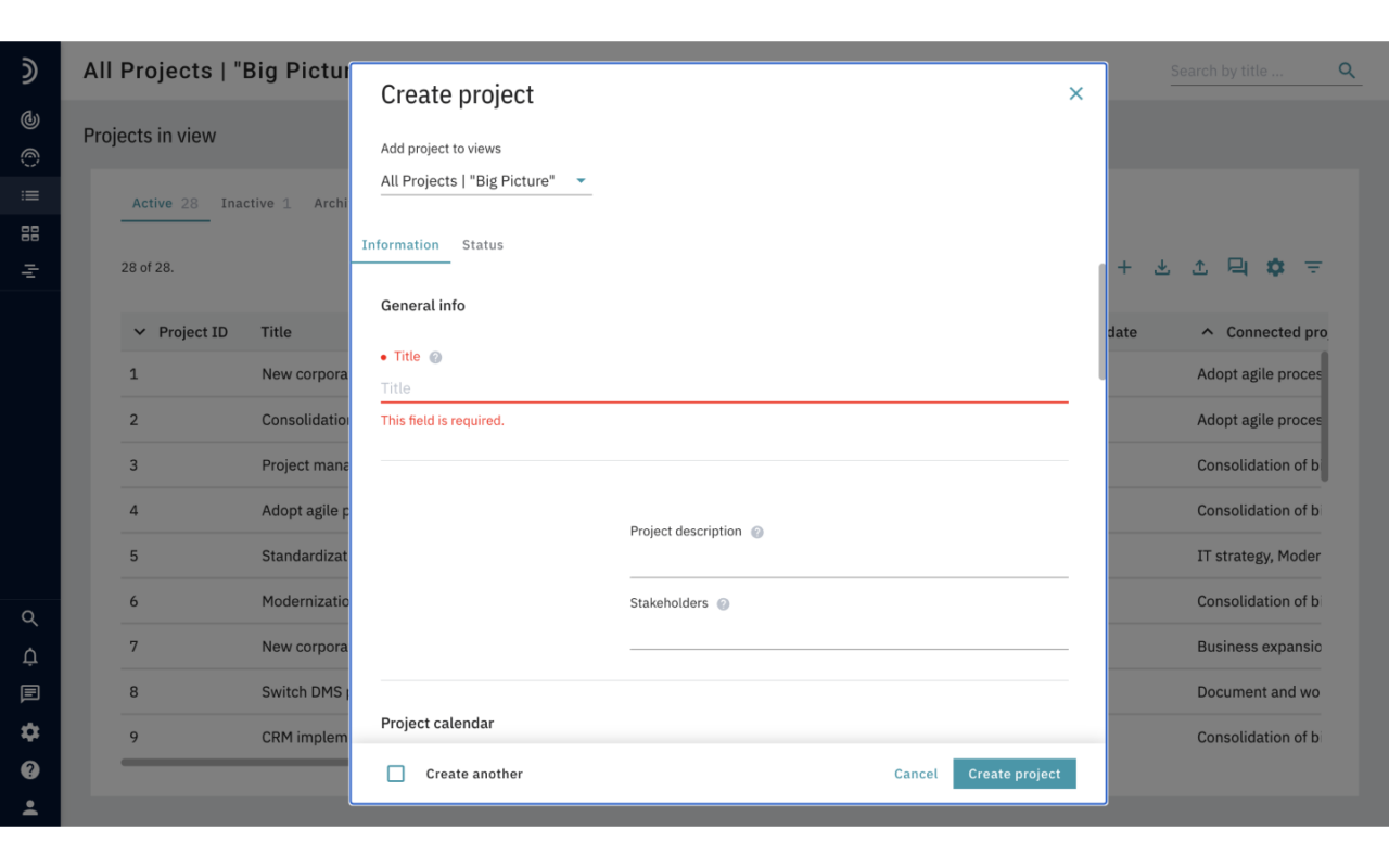How to add a project manually? - Projects Radar