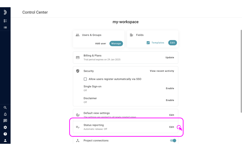How to schedule and automate report releases? - Projects Radar